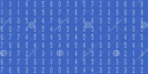 Blue Numeral Tech Design Backdrop Abstract Display Digit Pattern Electronic Numbers Background
