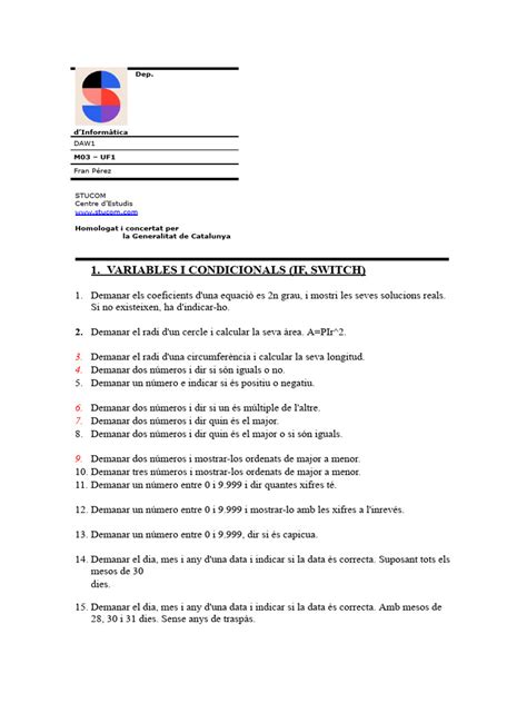 Programación Estructurada Ii Variables Condicionales Bucles