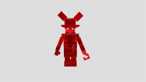 Minecraft Toy Foxy Pre Mangle Fnaf 3d Model By Glitchbitfox [e0fc980] Sketchfab