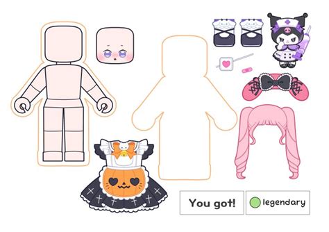 Paper Diy 🎃로블록스x산리오 할로윈 블라인드백 🎃 무료도안 무료배포 En 2024