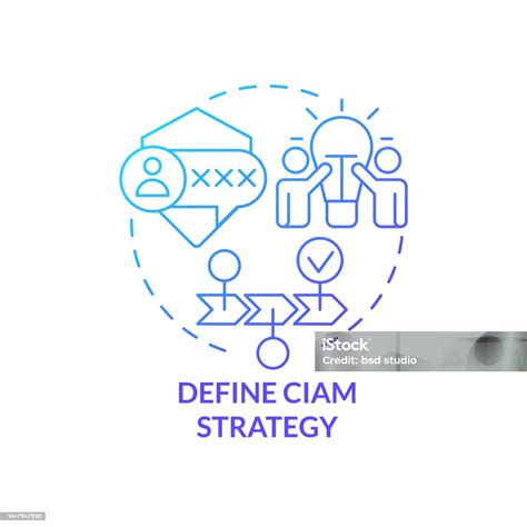 Define Ciam Strategy Blue Gradient Concept Icon Stock Illustration Download Image Now