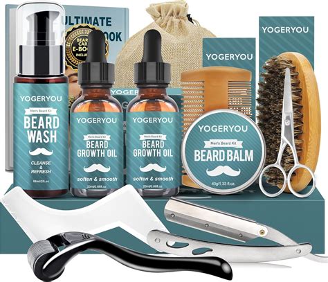 Beard Grooming Kit For Men Wstraight Razor2 Pack Beard Oilwashbalm