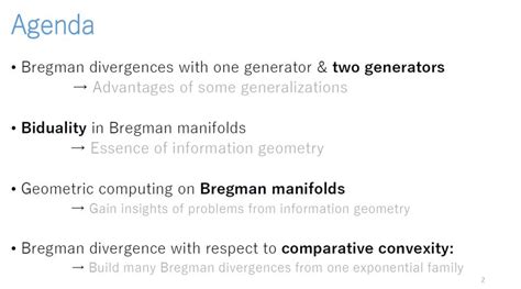 Frank Nielsen On Linkedin Slides Of The Talk On Some Generalizations Of Bregman Divergences At The