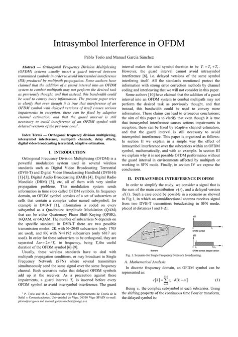 pdf intrasymbol interference in ofdm