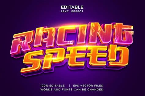Racing Font With Elegant 3d Text Effect