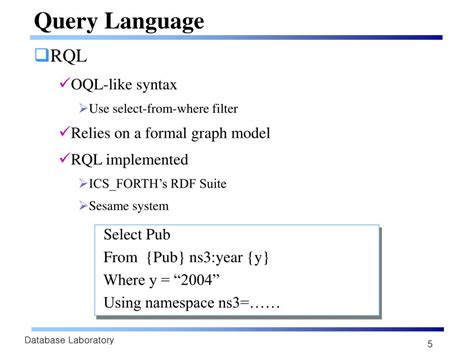 Ppt A Comparison Of Rdf Query Language Powerpoint Presentation Free Download Id5138762