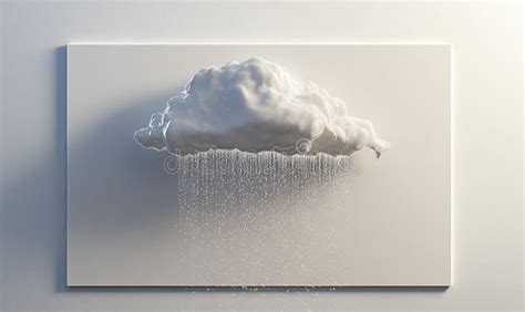 A White Cloud With Rain Falling From It Stock Illustration Illustration Of Weather Large