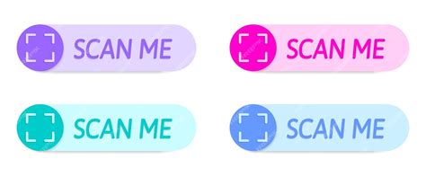 Premium Vector Scan Me Button With Viewfinder Frame Icon Qr Code