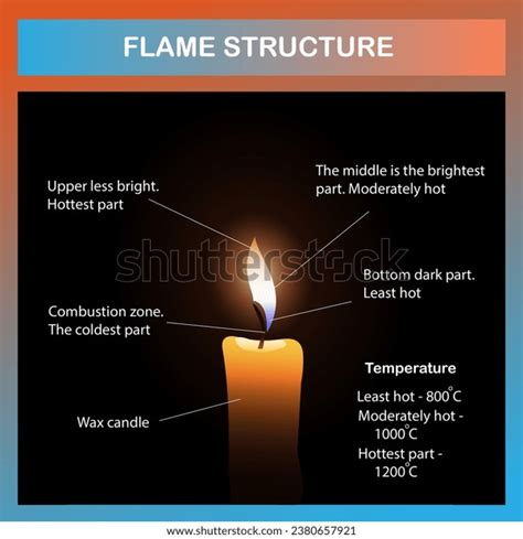 Scientific Infographics Illustration Flame Structure Diagram Stock Illustration 2380657921