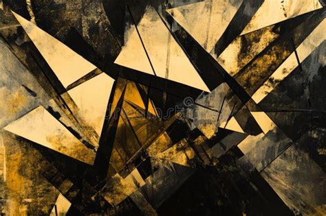 abstract angular shapes in black and gold shifting and transitioning seamlessly creating a