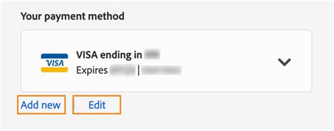 Update Credit Card And Billing Address