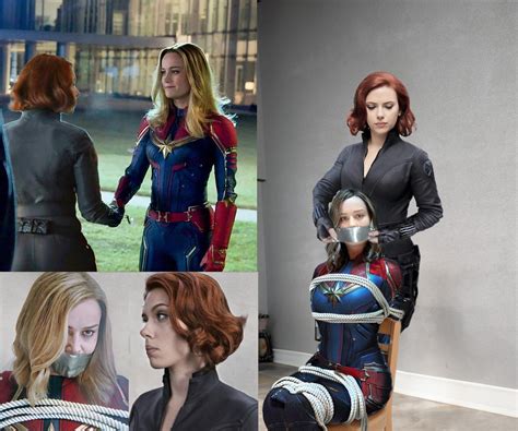 Captain Marvel Bound And Gagged By Black Widow By Jackimanu On Deviantart