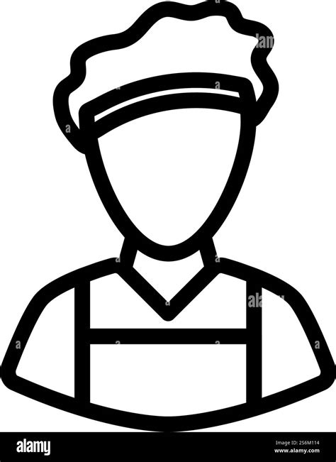 Artist Icon Bold Outline Design With Editable Stroke Width Vector Illustration Stock Vector