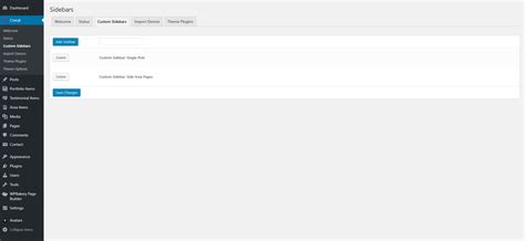 sidebars and widget areas predefined and custom in crocal crocal