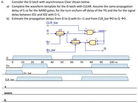 Solved Consider The D Latch With Asynchronous Clear Shown