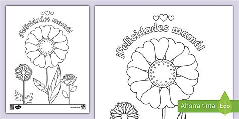 Día De Las Madres Hoja Para Colorear Teacher Made