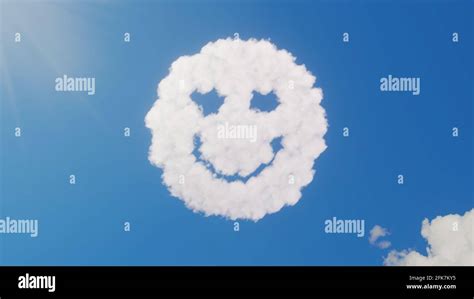 3d Rendering Of White Fluffy Clouds In Shape Of Symbol Of In Love