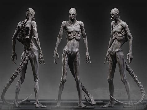 3d Model Newborn Hybrid From Alien Romulus Vr Ar Low Poly Cgtrader