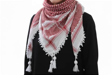 Original Hirbawi Red And White Keffiyeh Palestine Solidarity Campaign