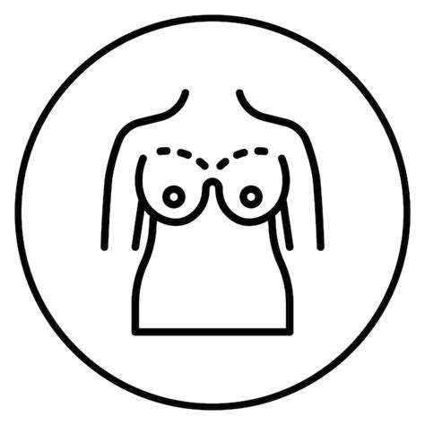 Breast Augmentation Icon Vector Image Can Be Used For Plastic And