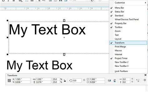 Scalling Text Box With Text Inside Coreldraw Graphics Suite X7