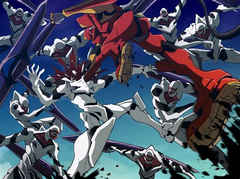 Eva 02 And Mass Production Eva Neon Genesis Evangelion And 3 More Drawn By Fujitakanasu