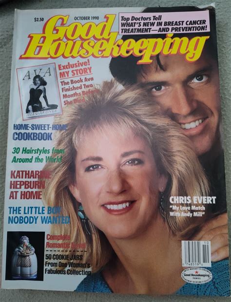 1990 October Good Housekeeping Magazine Chris Evert And Andy Mill B