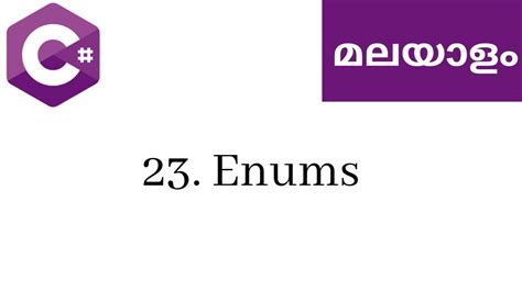 23 Enums Learn C Malayalam C Malayalam Tutorial Youtube