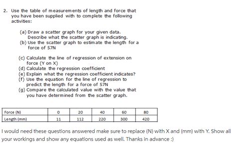 Solved Make Sure To Use The Correct Values In The Table Do