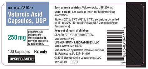 Valproic Acid Capsules Package Insert Prescribing Info