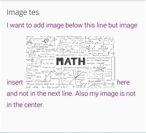 Java Set Imagespan In The Next Line Of Text And In The Center Stack