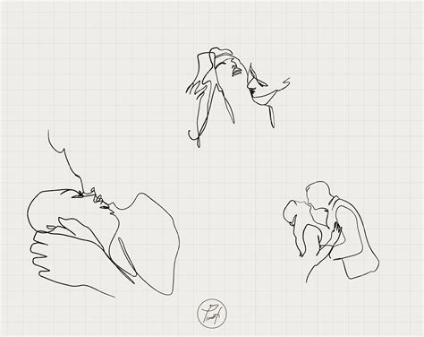 Line Art Couple Svg Clipart Line Drawing Woman Female And Male Line Art Commercial License Png