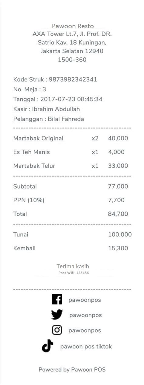 Desain Struk Di Pawoon Pos Pawoon Help Center
