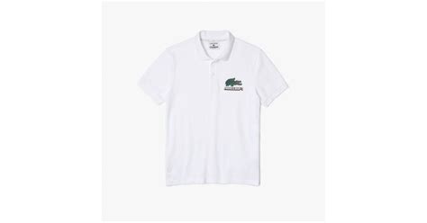 Lacoste Minecraft Polo Shirt In White For Men Lyst Uk