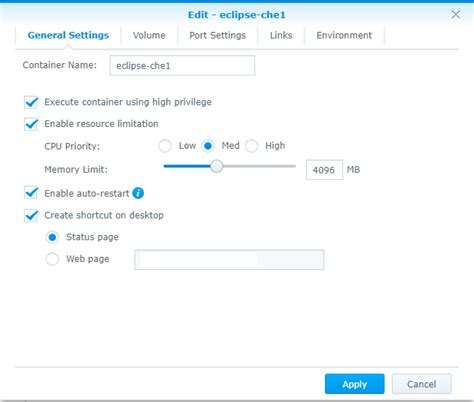 Eclipse Che Docker Image Fails To Start On Synology Ds Stack Overflow