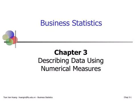 PPT Chapter Describing Data Using Numerical Measures PowerPoint Presentation ID