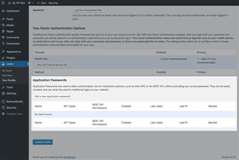 New Secure App Passwords For Xml Rpc And Rest Api