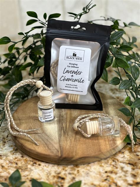 Lavender And Chamomile 0 24oz Car Diffuser Black Wick Candle Company