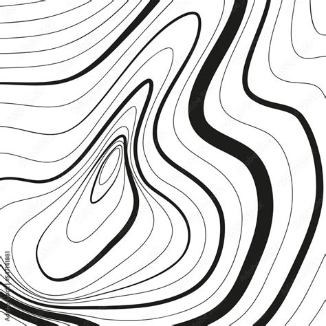 Distorted Wave Monochrome Texture Abstract Dynamical Rippled Surface Vector Stripe Deformation