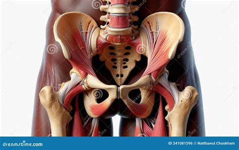 Detailed Human Anatomy Of Pelvis And Muscles Stock Illustration Illustration Of Pelvic Spine