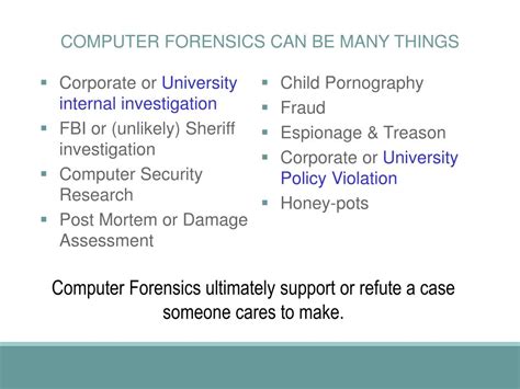 PPT COMPUTER FORENSICS PowerPoint Presentation Free Download ID