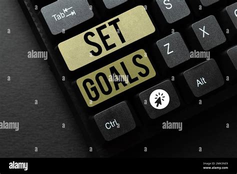 Sign displaying Set Goals. Business showcase Defining or achieving something in the future based ...