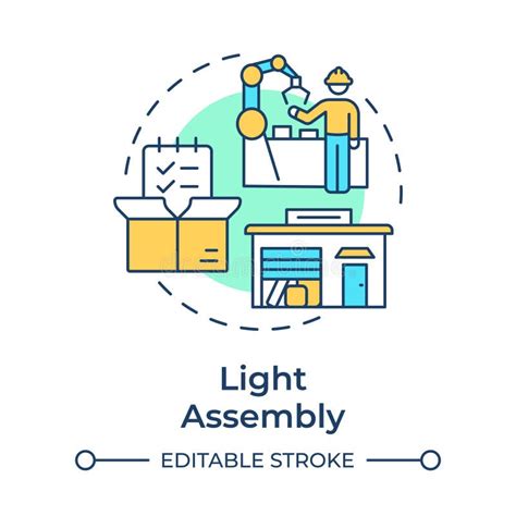 Light Assembly Multi Color Concept Icon Stock Vector Illustration Of Abstract Warehouse