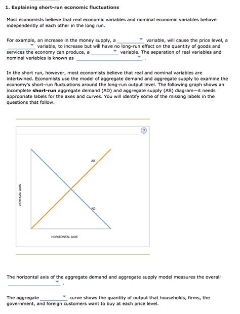 Solved 1 Explaining Short Run Economic Fluctuations Most