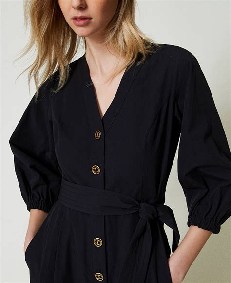 Платье миди из поплина 241tt2051 Twinset — купить в интернет магазине бренда женской одежды Твинсет