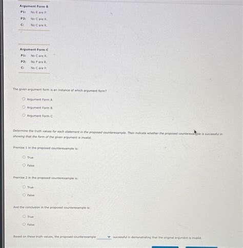 Solved 32 Counterexample Method The Form Of A Deductive
