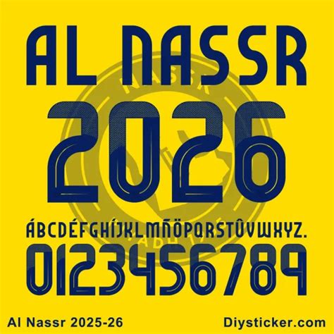 Al Nassr 2025 2026 Font Downloads Ttf Otf Pdf Vector Files