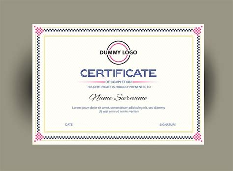 Premium Vector Dummy Certificate Template In Vector High Education