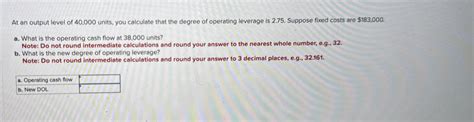 solved by an expert at an output level of 40 000 ﻿units you calculate