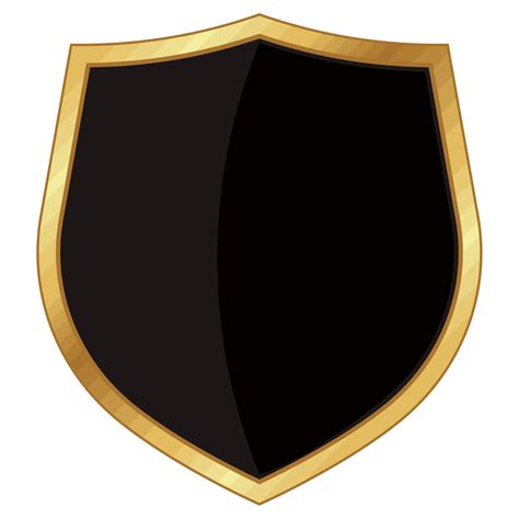 Shield With Golden Border 16927369 Vector Art At Vecteezy